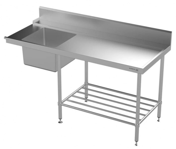 Modular Stainless Single Bowl 1650mm wide Right Hand Feed Dishwasher ...