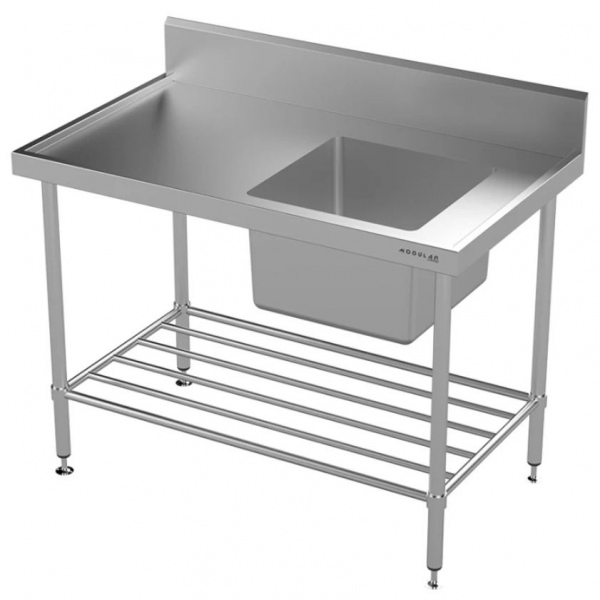 Modular Stainless 1200mm Sink Bench - New Equipment